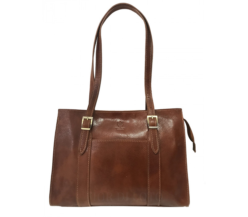 Wholesale Leather Bags Online - Shoulder Bag - Vita Color Dark Brown